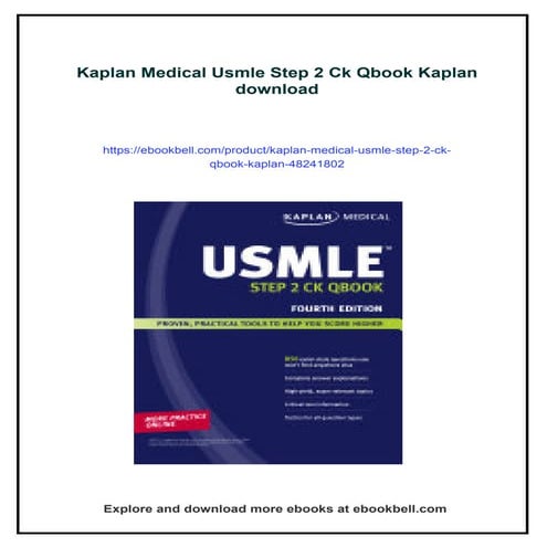 Kaplan Medical Usmle Step 2 Ck Qbook Kaplan | PDF