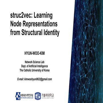241223hwlabsemimar Struc2vec Learning Node Representations From Structural Identity Pptx 