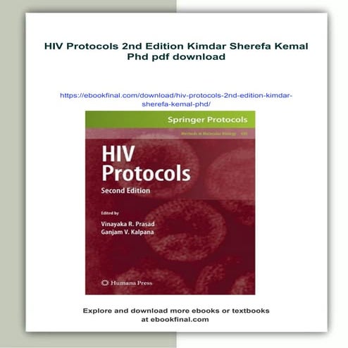HIV Protocols 2nd Edition Kimdar Sherefa Kemal Phd | PDF