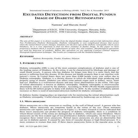 Automatic Detection of Diabetic Maculopathy from Fundus Images Using Image Analysis Techniques