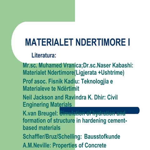 Materialet ndertimore I | PDF