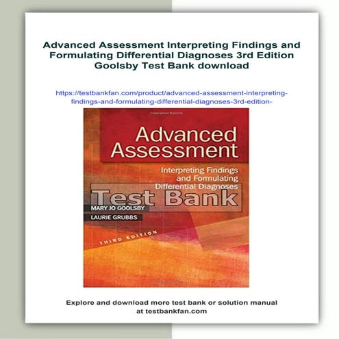 Advanced Assessment Interpreting Findings and Formulating Differential ...