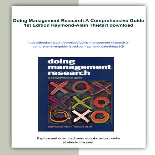 Doing Management Research A Comprehensive Guide 1st Edition Raymond-Alain Thietart | PDF