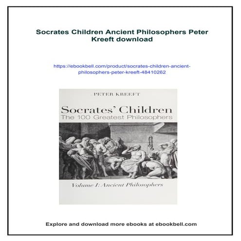 Socrates Children Ancient Philosophers Peter Kreeft | PDF