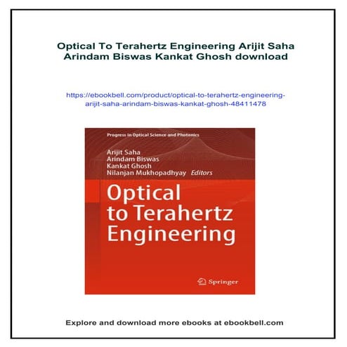 Optical To Terahertz Engineering Arijit Saha Arindam Biswas Kankat Ghosh | PDF