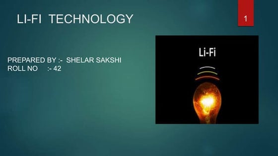 LI-FI Presentation | PPTX | Computer Networking | Computing
