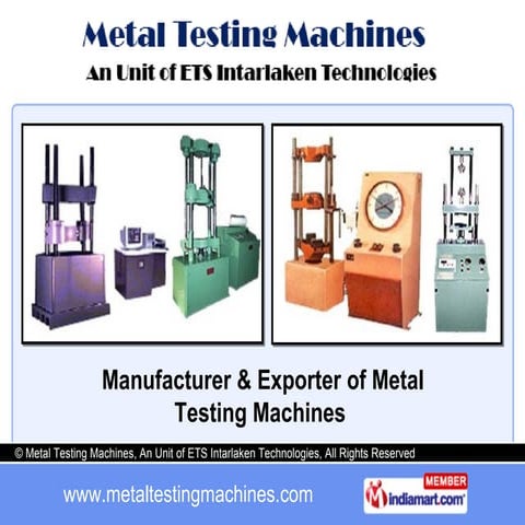 Digital Testing Machines by Metal Testing Machines An Unit of ETS ...