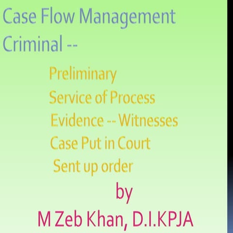 case flow management Criminal | PPTX