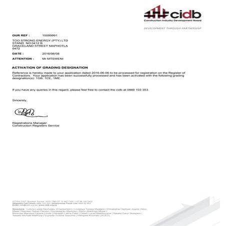 CIBD registration | PDF