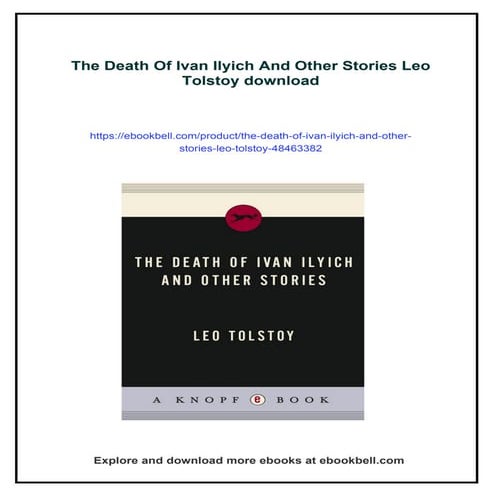 The Death Of Ivan Ilyich And Other Stories Leo Tolstoy | PDF