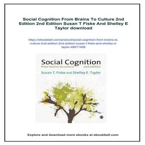 Social Cognition From Brains To Culture 2nd Edition 2nd Edition Susan T ...