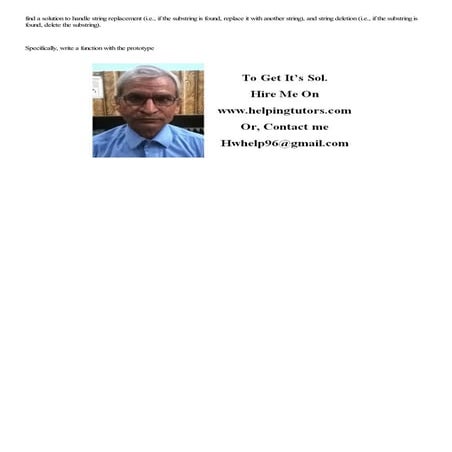 find a solution to handle string replacement (i.e., if the substring is ...