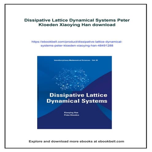 Dissipative Lattice Dynamical Systems Peter Kloeden Xiaoying Han | PDF