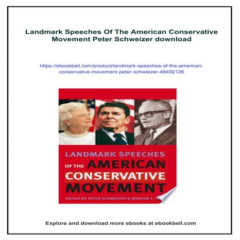 Landmark Speeches Of The American Conservative Movement Peter Schweizer ...
