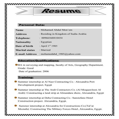 Mastor Mahmoud resume updated 2016 | PDF