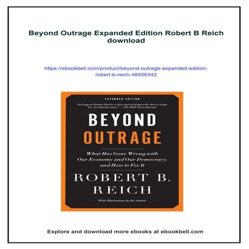 Beyond Outrage Expanded Edition Robert B Reich | PDF