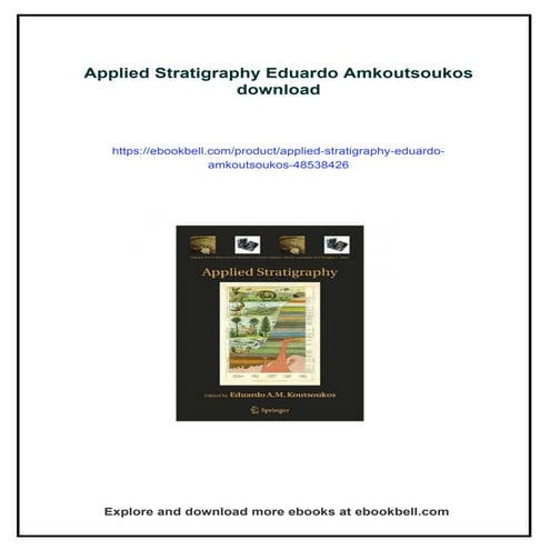 Applied Stratigraphy Eduardo Amkoutsoukos | PDF