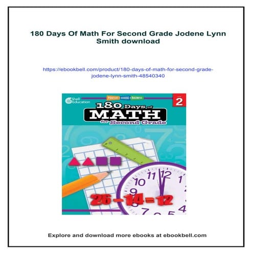 180 Days Of Math For Second Grade Jodene Lynn Smith | PDF