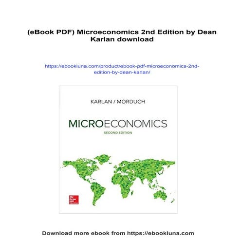 (eBook PDF) Microeconomics 2nd Edition by Dean Karlan | PDF