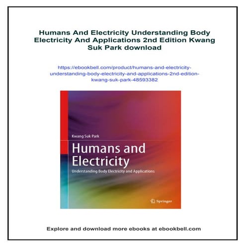 Humans And Electricity Understanding Body Electricity And Applications 2nd Edition Kwang Suk ...