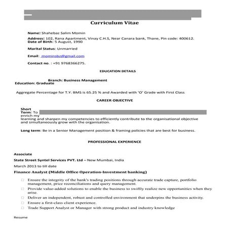 Resume | RTF