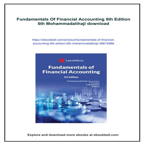 Fundamentals Of Financial Accounting 5th Edition 5th Mohammadalihaji | PDF