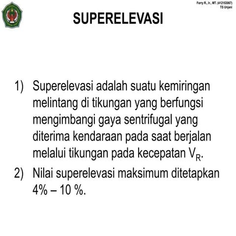 Geometrik Jalan Raya (Perencanaan) | DOCX
