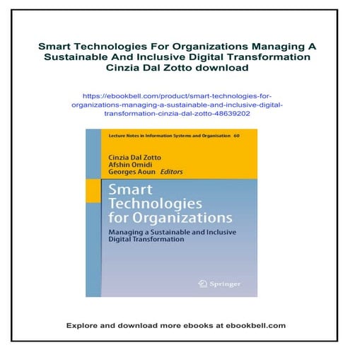 Smart Technologies For Organizations Managing A Sustainable And ...