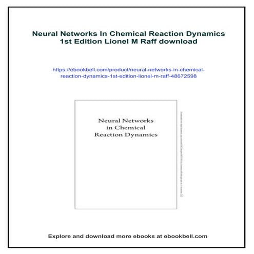 Neural Networks In Chemical Reaction Dynamics 1st Edition Lionel M Raff ...