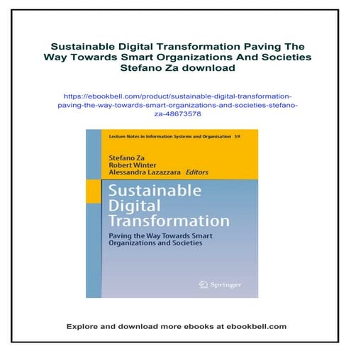 Sustainable Digital Transformation Paving The Way Towards Smart ...