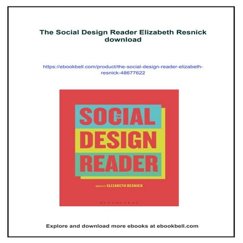 The Social Design Reader Elizabeth Resnick | PDF