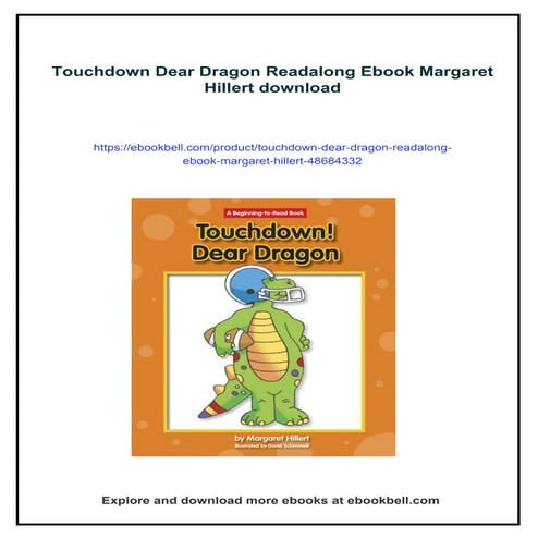 Touchdown Dear Dragon Readalong Ebook Margaret Hillert | PDF