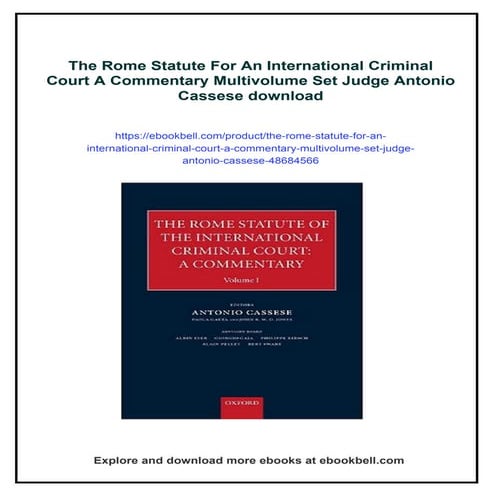 The Rome Statute For An International Criminal Court A Commentary ...
