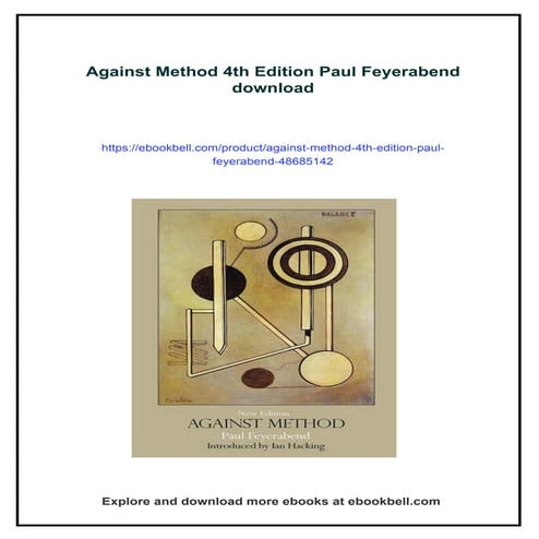 Against Method 4th Edition Paul Feyerabend | PDF