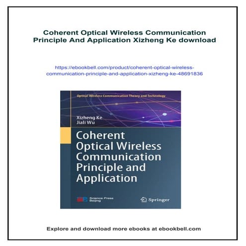 Coherent Optical Wireless Communication Principle And Application ...