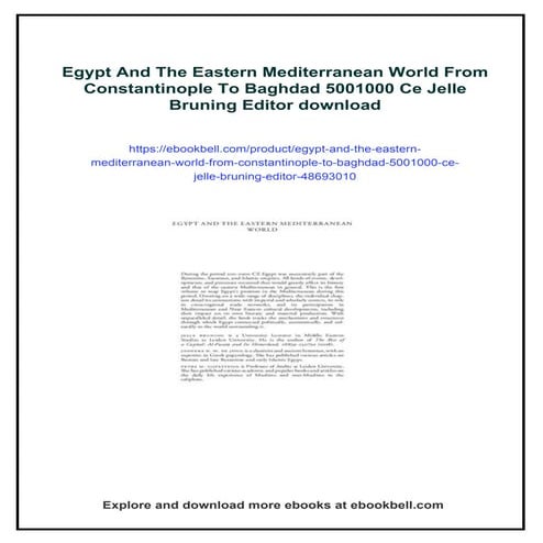 Egypt And The Eastern Mediterranean World From Constantinople To ...