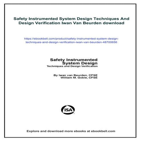 Safety Instrumented System Design Techniques And Design Verification ...