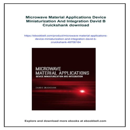 Microwave Material Applications Device Miniaturization And Integration ...