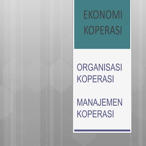 EKONOMI KOPERASI | PPTX