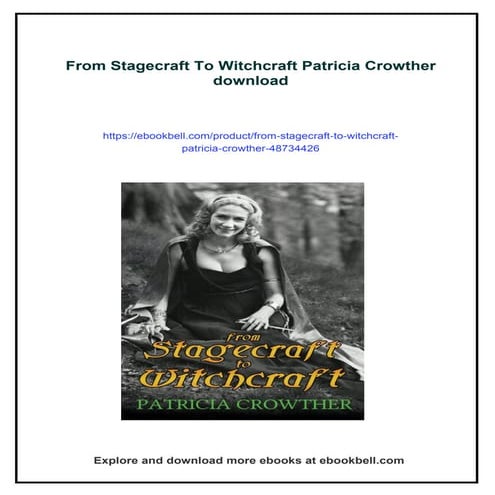 From Stagecraft To Witchcraft Patricia Crowther | PDF