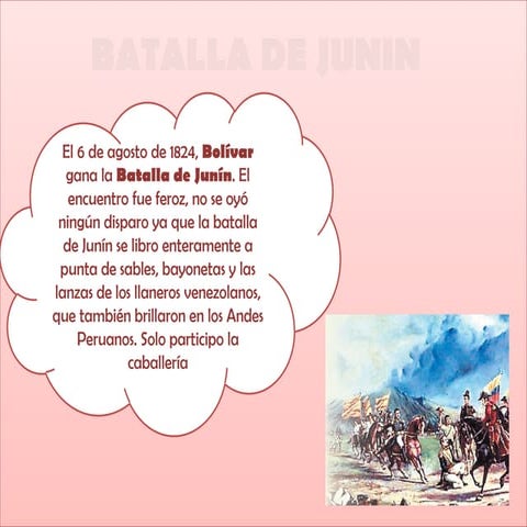 BATALLA DE JUNIN PARA NIÑOS DE QUINTO GRADO DE PRIMARIA | PPTX