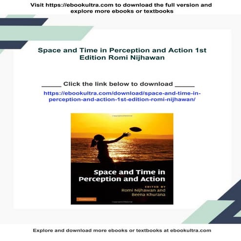 Space and Time in Perception and Action 1st Edition Romi Nijhawan | PDF