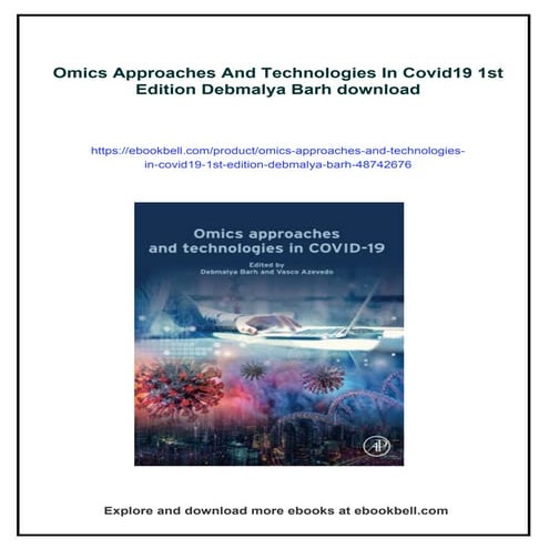 Omics Approaches And Technologies In Covid19 1st Edition Debmalya Barh | PDF