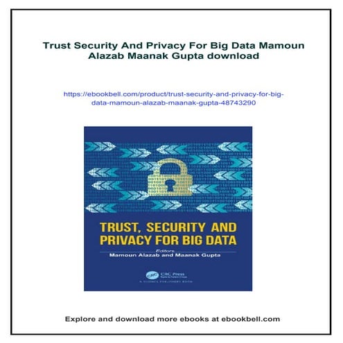 Trust Security And Privacy For Big Data Mamoun Alazab Maanak Gupta | PDF