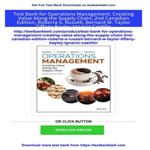Operations Management 14th Ed 14th Edition Stevenson William J | PDF