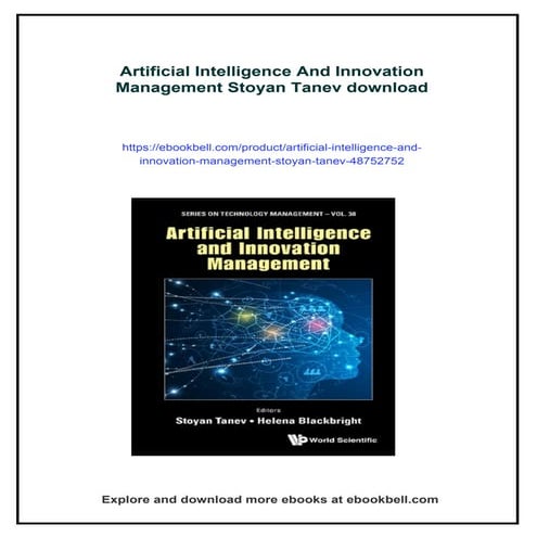 Artificial Intelligence And Innovation Management Stoyan Tanev | PDF
