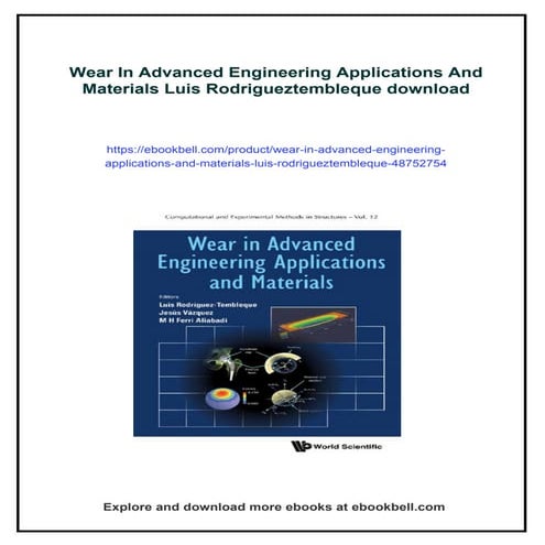 Wear In Advanced Engineering Applications And Materials Luis ...