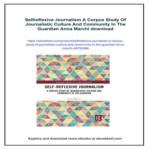 Selfreflexive Journalism A Corpus Study Of Journalistic Culture And ...