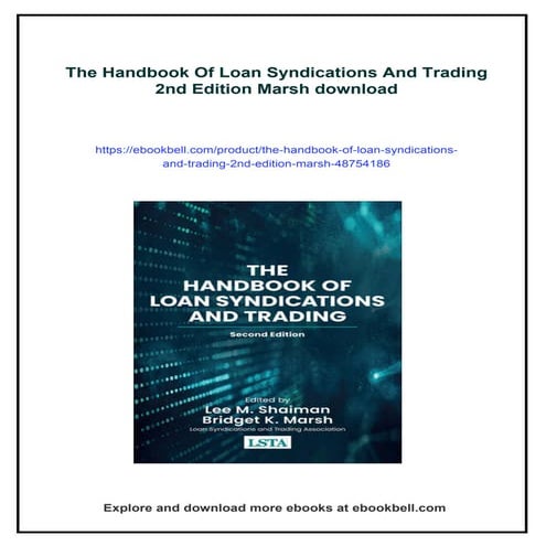 The Handbook Of Loan Syndications And Trading 2nd Edition Marsh | PDF