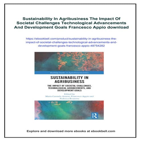 Sustainability In Agribusiness The Impact Of Societal Challenges ...